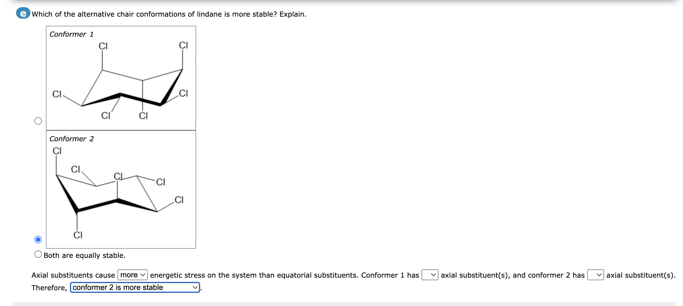 Solved Which of the alternative chair conformatinne of | Chegg.com