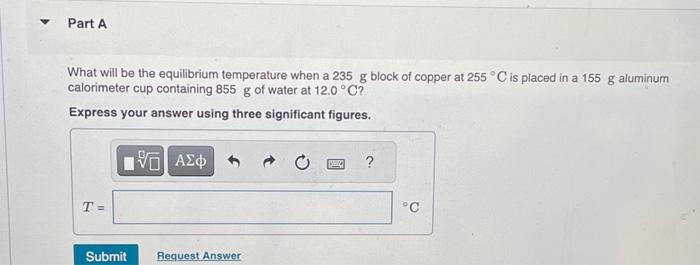Solved The value of specific heat for copper is 390 J/kg⋅C∘, | Chegg.com
