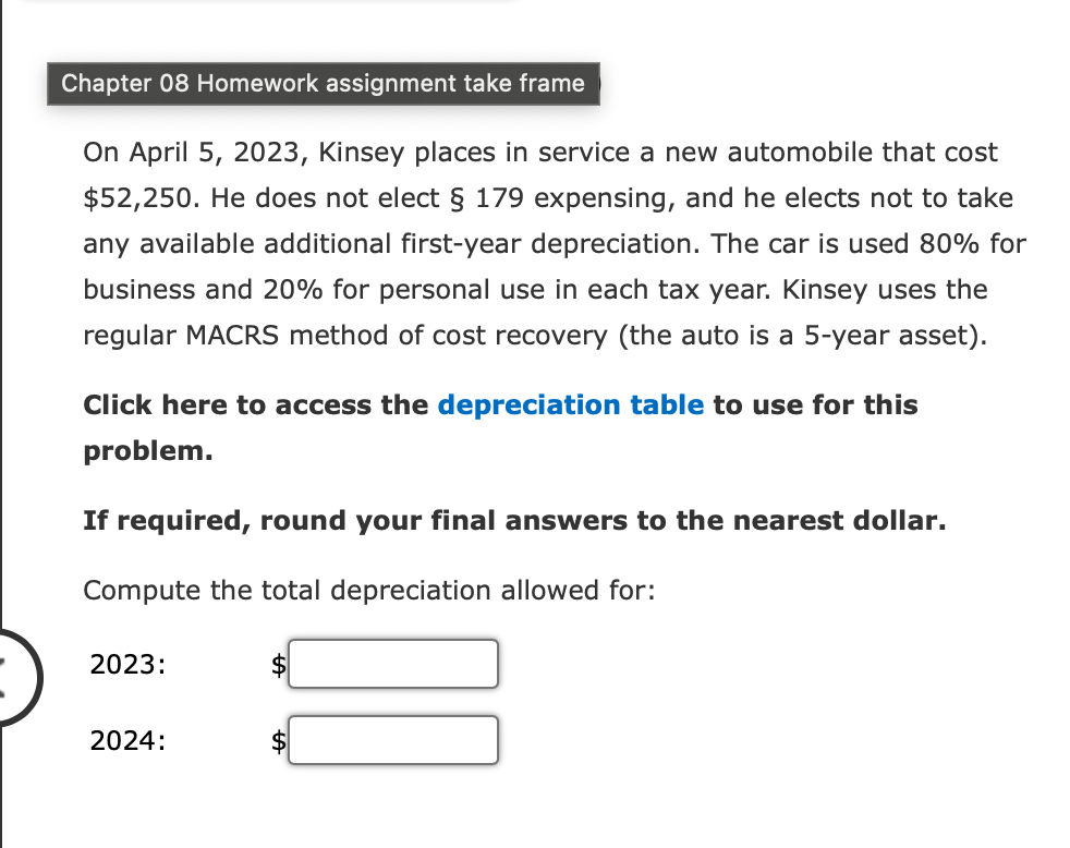 Solved Chapter 08 ﻿Homework assignment take frameOn April | Chegg.com