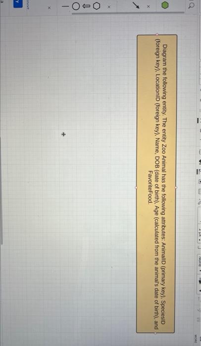 Solved Diagram the following entity. The entity Zoo Animal | Chegg.com