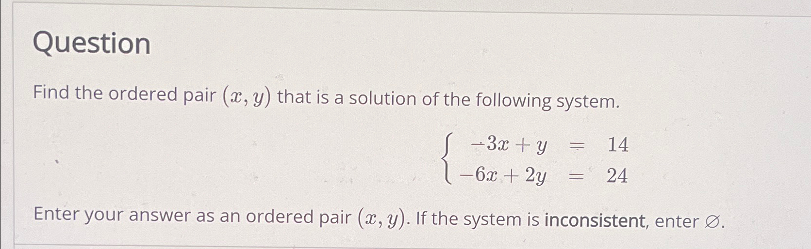 QuestionFind the ordered pair (x,y) ﻿that is a | Chegg.com