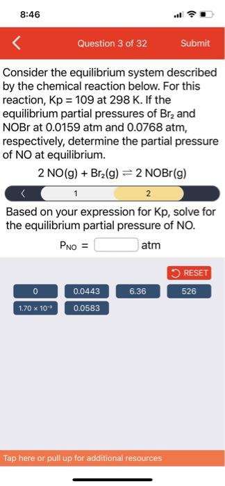 [Solved]: Consider the equilibrium system described by the