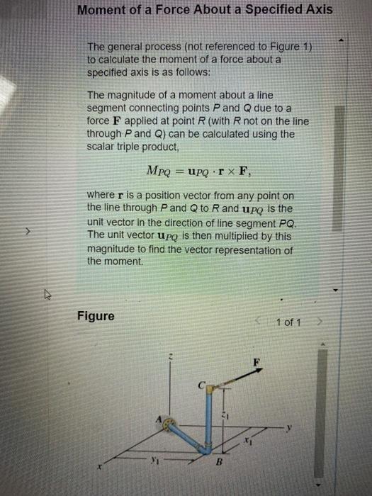Solved Moment of a Force About a Specified Axis The general | Chegg.com