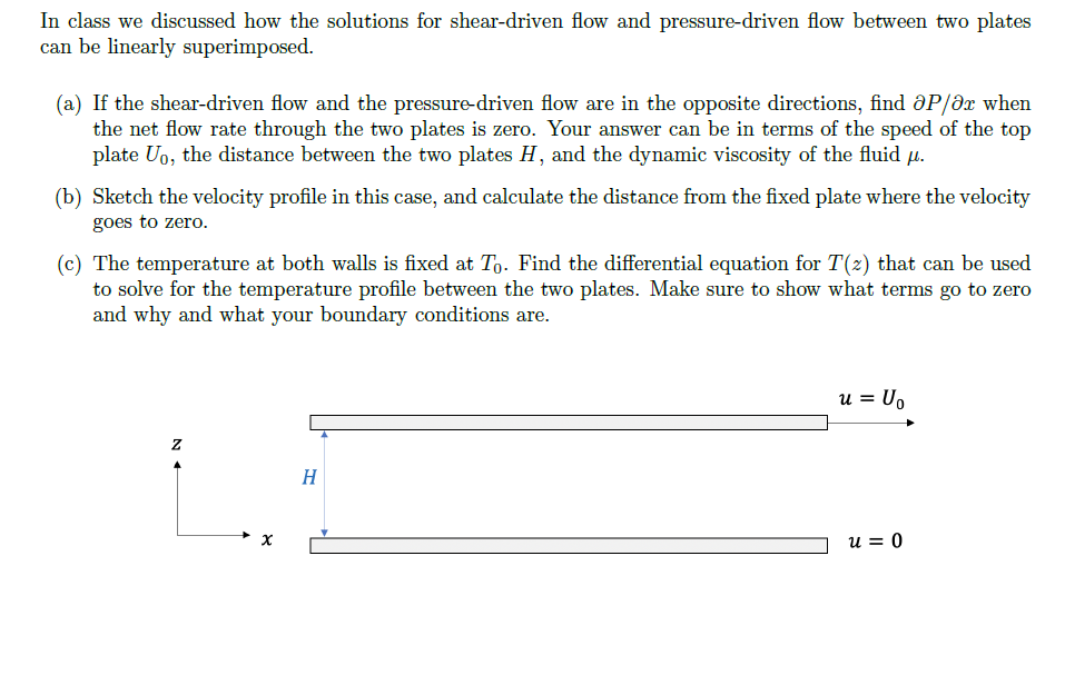 Solve this fluid mechanics question! | Chegg.com