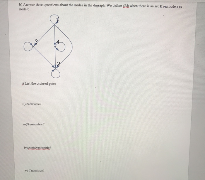 Solved b) Answer these questions about the nodes in the | Chegg.com