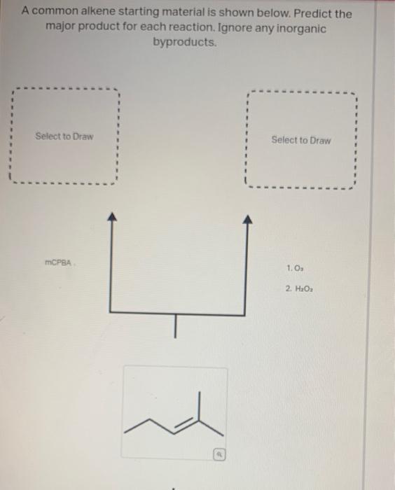 Solved A common alkene starting material is shown below. | Chegg.com