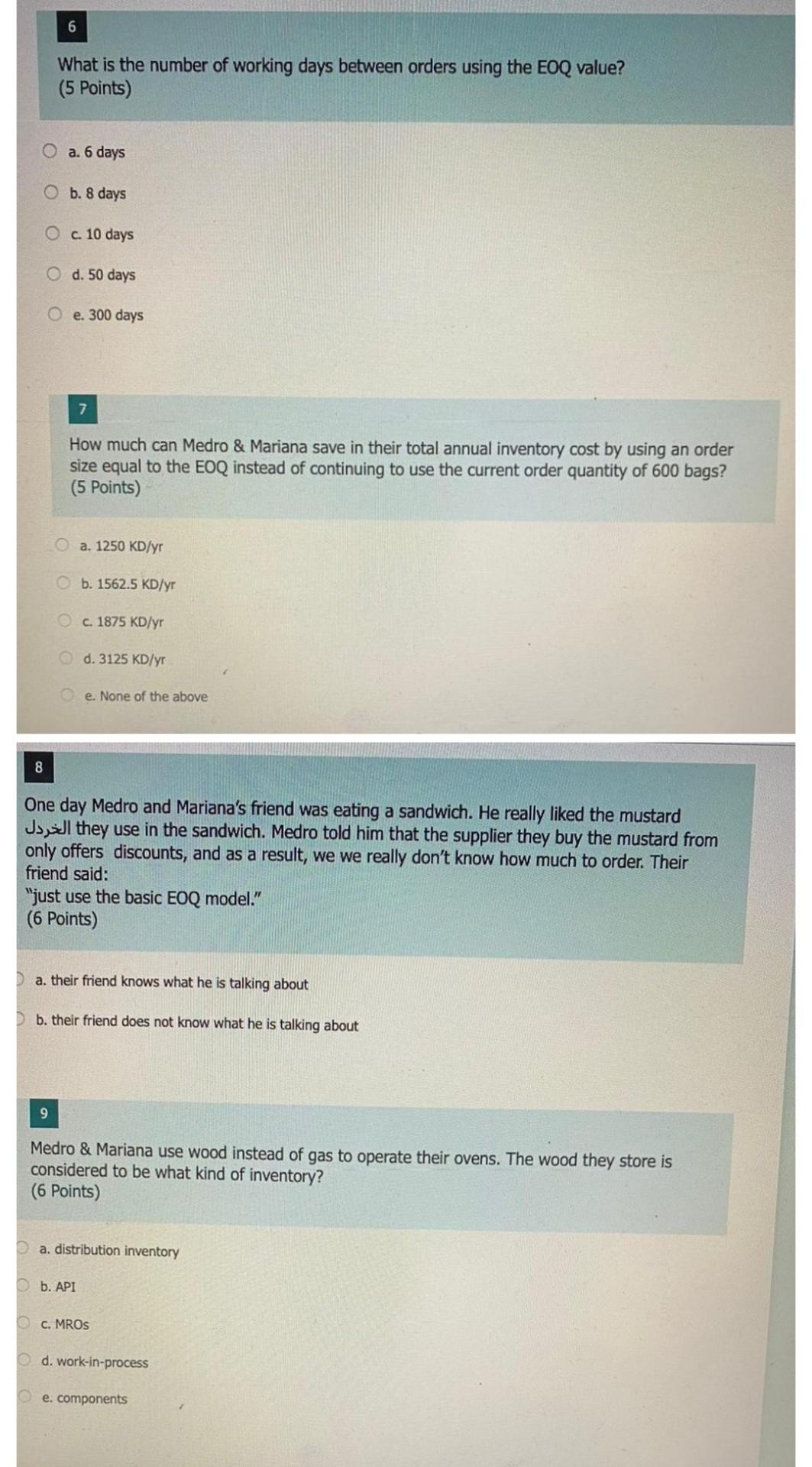 Solved 3 Answer questions 3 to 7 based on the following | Chegg.com