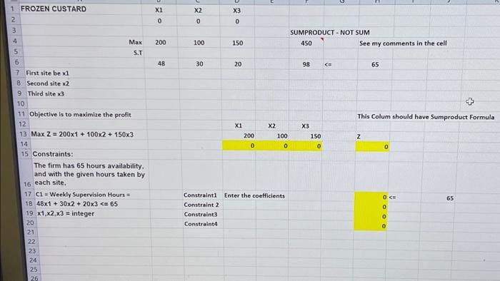 Solved need help with contraints i made mistake using sum i | Chegg.com