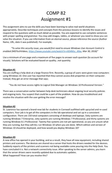 Solved This assignment aims to use the skills you have been | Chegg.com
