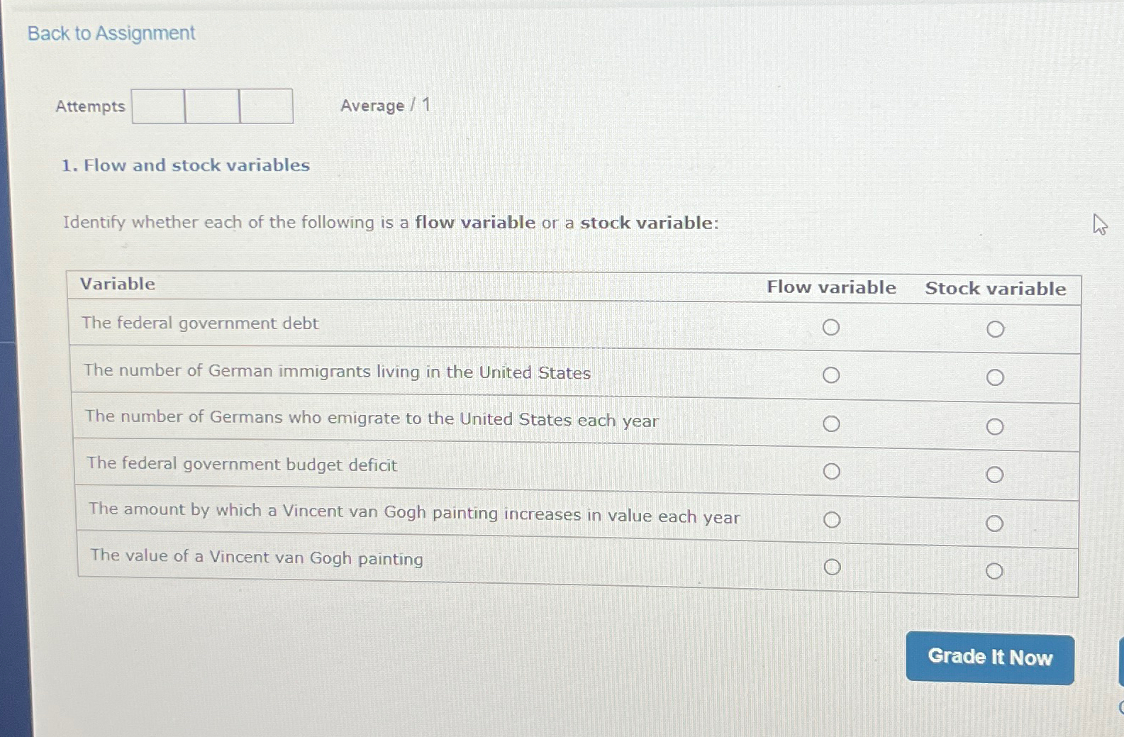 Solved Flow and stock variablesIdentify whether each of the | Chegg.com