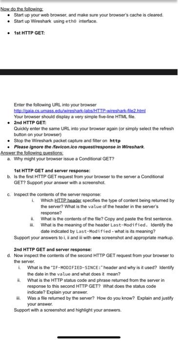 Solved Now do the following: - Start up your web browser, | Chegg.com