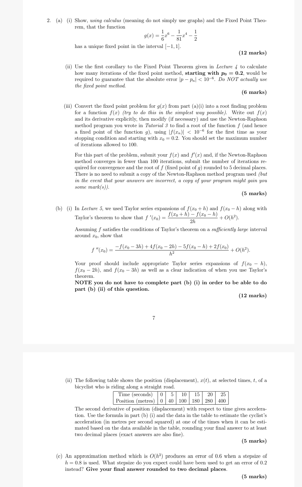 Solved by an EXPERT (a) (i) ﻿Show, using calculus (meaning do not simply | Chegg.com