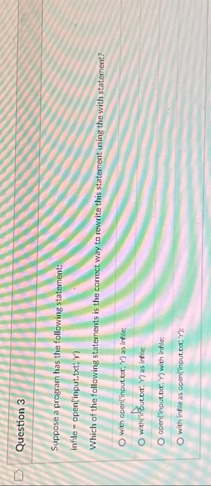 Solved Question 3 Suppose a program has the following | Chegg.com