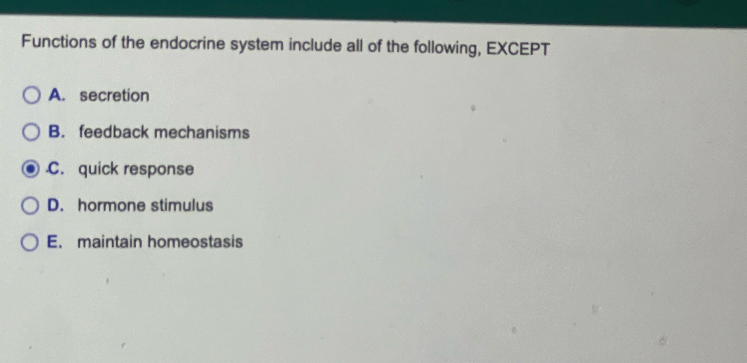Solved Functions of the endocrine system include all of the | Chegg.com