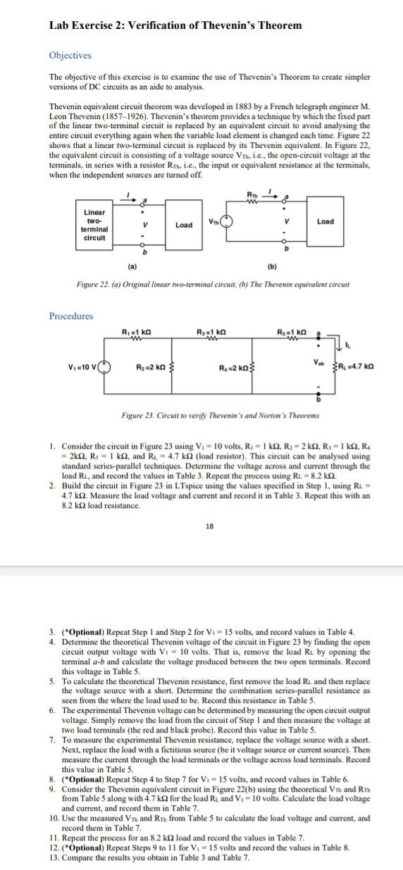 Solved Lab Exercise 3: Verification of Norton's Theorem | Chegg.com