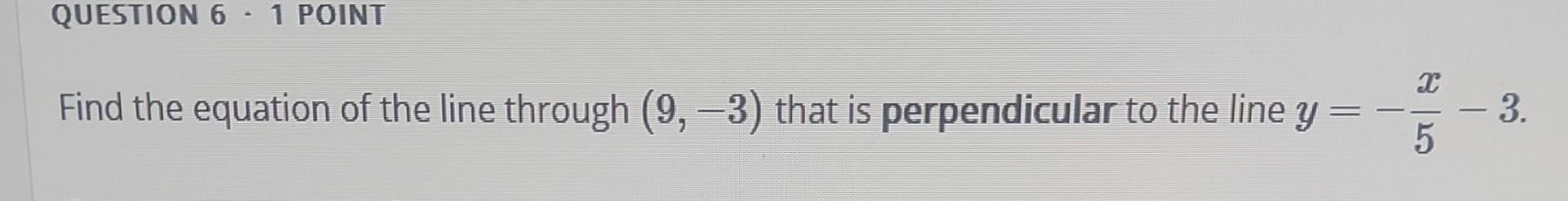 Solved find equation of line specified line that is | Chegg.com