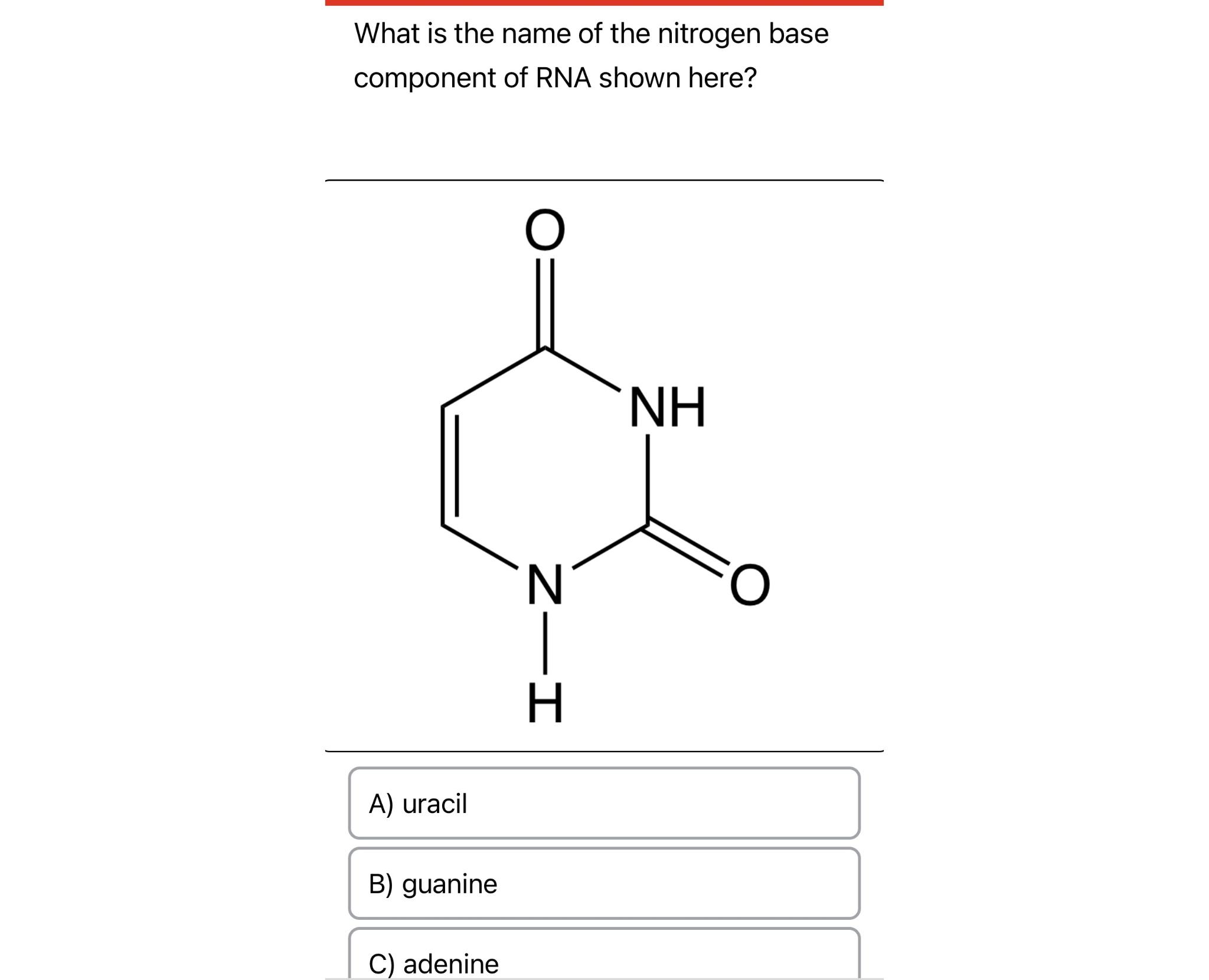 Solved What is the name of the nitrogen base component of | Chegg.com