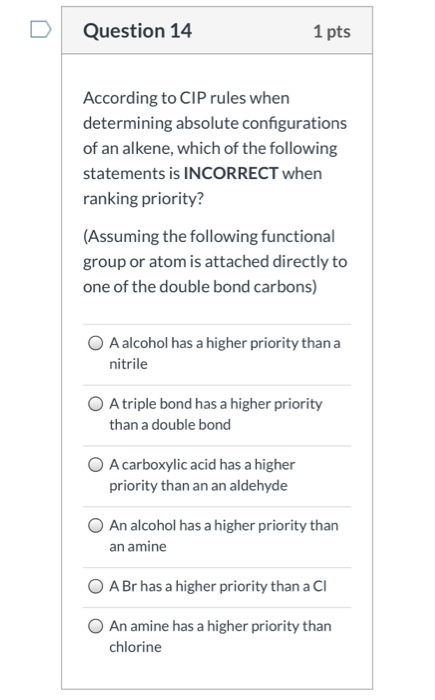 Solved Question 14 1 pts According to CIP rules when | Chegg.com