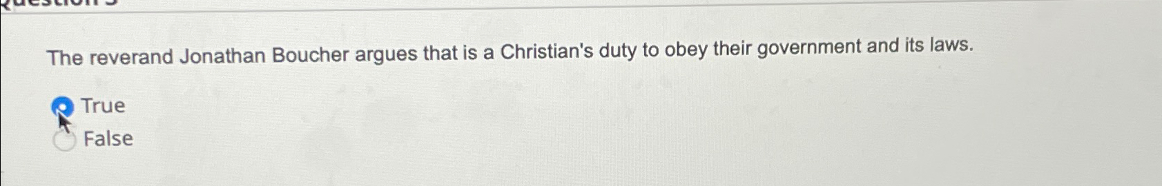 Solved The reverand Jonathan Boucher argues that is a | Chegg.com
