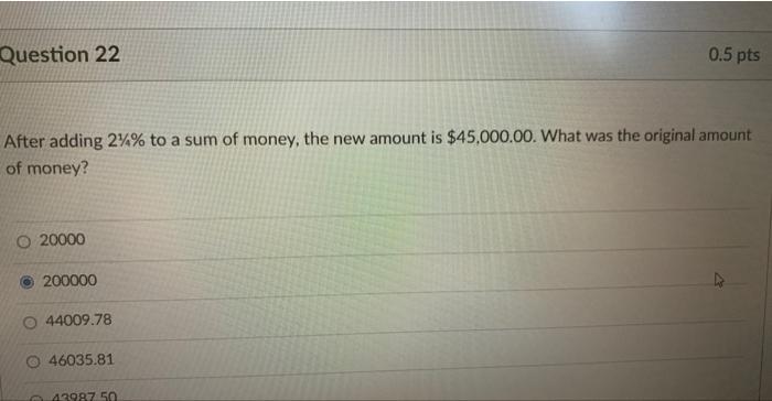 Solved After adding 241% to a sum of money, the new amount | Chegg.com