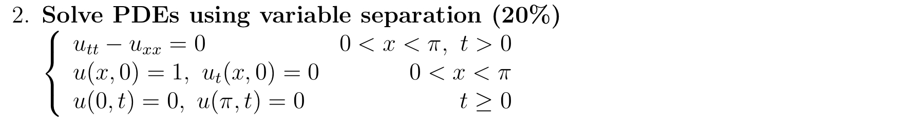 Solved Solve PDEs using variable separation | Chegg.com