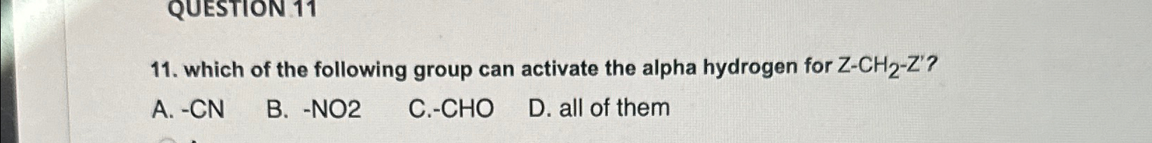 Solved which of the following group can activate the alpha | Chegg.com