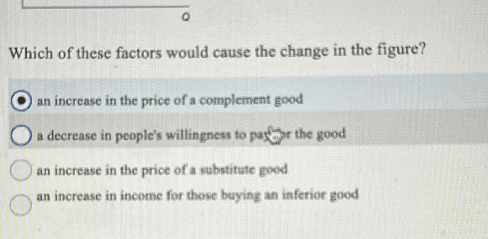 Solved Which of these factors would cause the change in the | Chegg.com