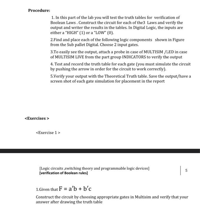Solved Exp No: 3 Verification of Boolean LAWS Objective: | Chegg.com