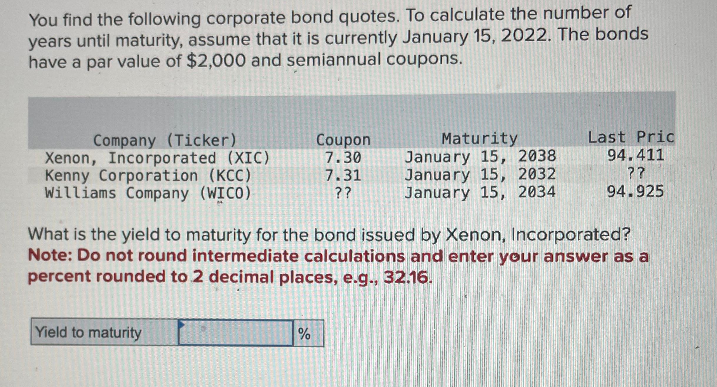 Solved You find the following corporate bond quotes. To | Chegg.com
