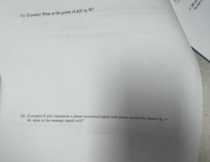 4. [ 20 points) An angje modulated signal with | Chegg.com