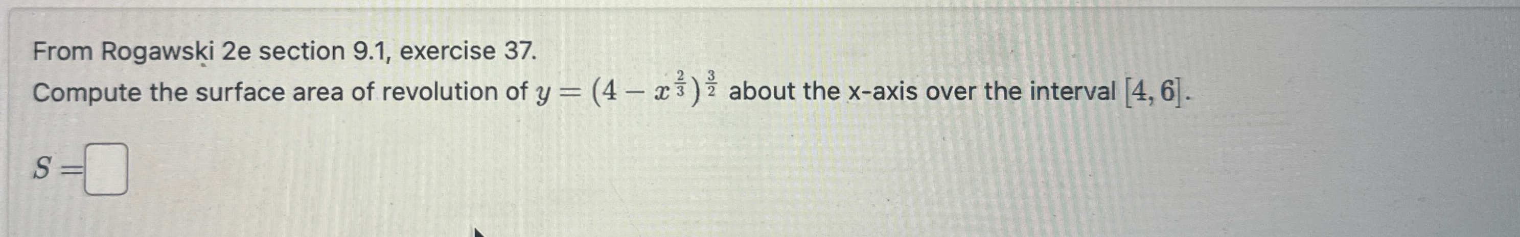 Solved From Rogawski 2e section 9.1, ﻿exercise 37.Compute | Chegg.com