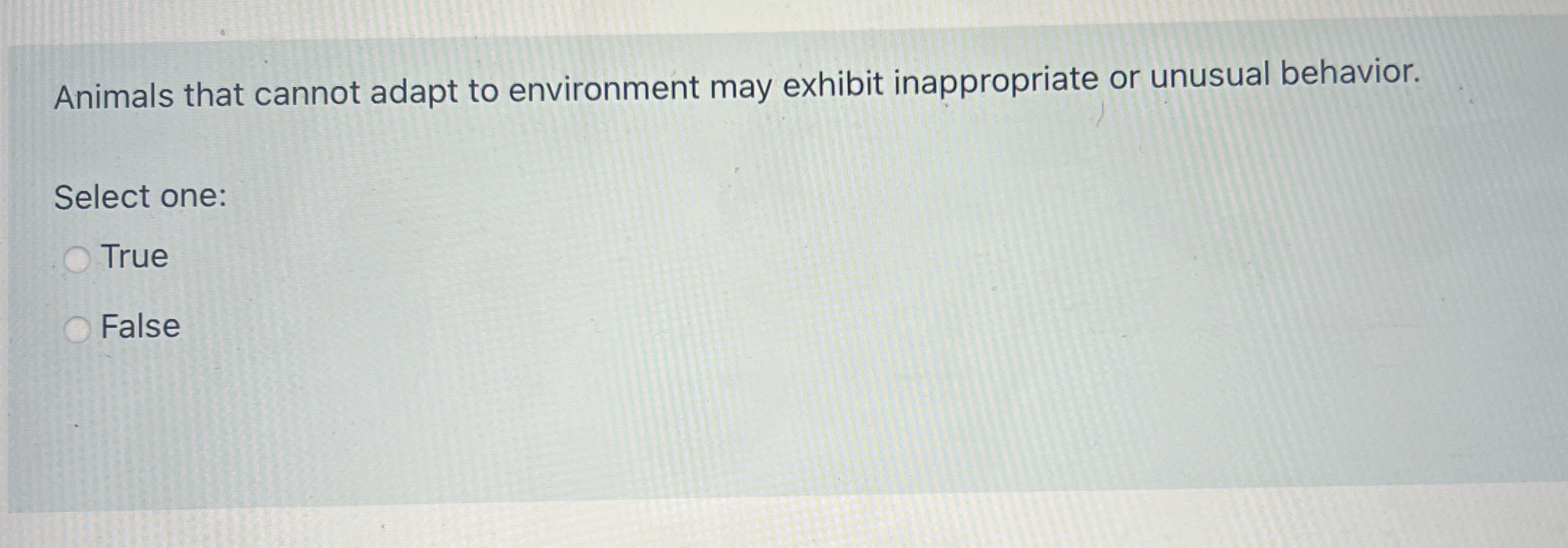 Solved Animals that cannot adapt to environment may exhibit | Chegg.com