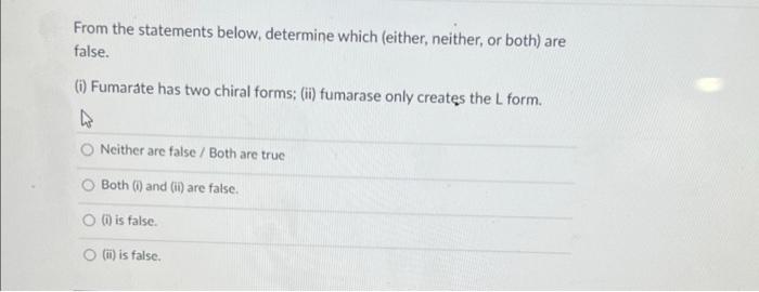 Solved From the statements below, determine which (either, | Chegg.com