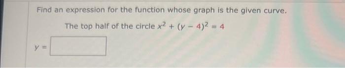 Solved Find an expression for the function whose graph is | Chegg.com