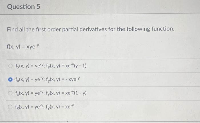 Solved Find all the first order partial derivatives for the | Chegg.com
