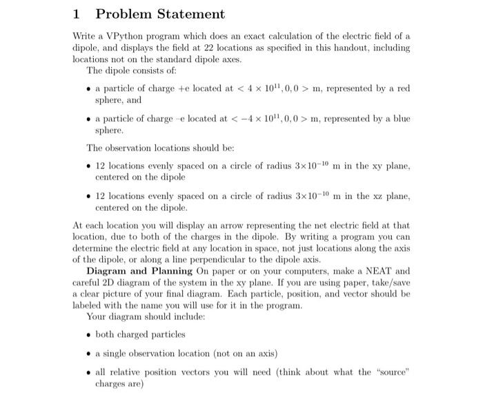 Solved 1 Problem Statement Write A Vpython Program Which 
