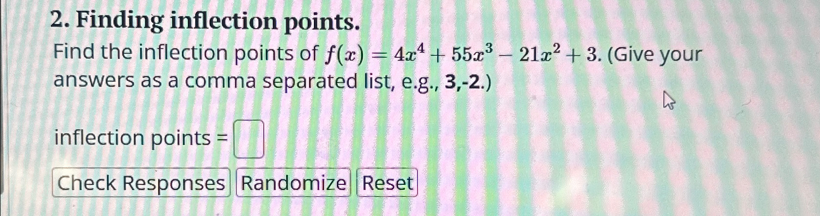 Solved Finding inflection points.Find the inflection points | Chegg.com