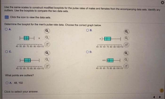 Solved Use the same scales to construct modified boxplots | Chegg.com