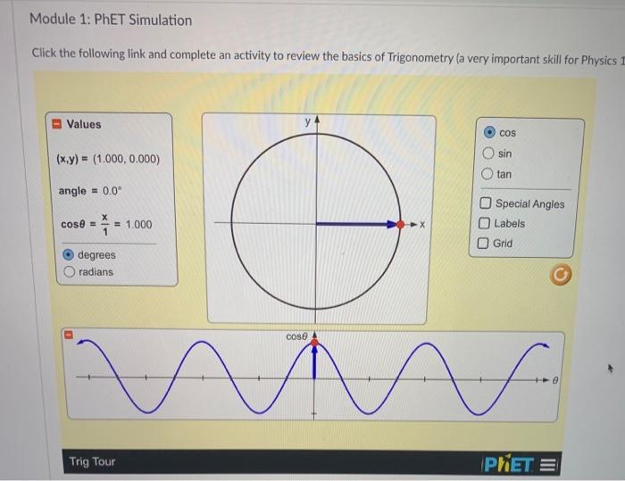Solved Module 1: PhET Simulation Click the following link | Chegg.com