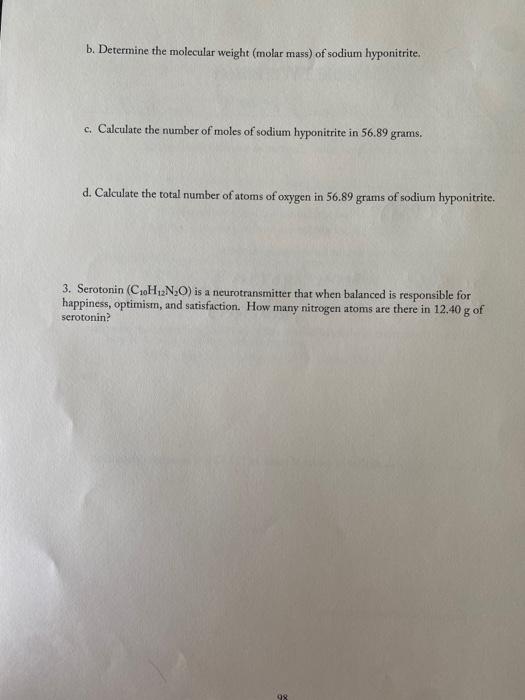 Solved b. Calculate the molecular weight for strontium | Chegg.com