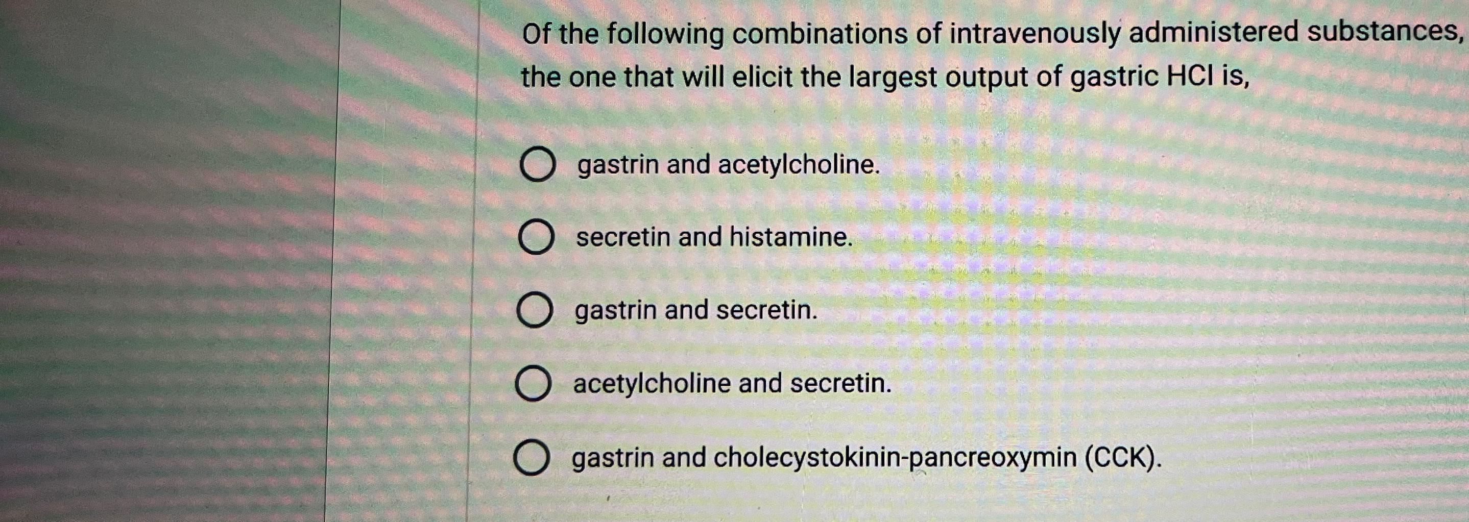 Solved Of the following combinations of intravenously | Chegg.com