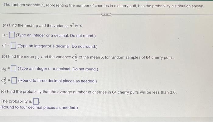 Solved The random variable X, representing the number of | Chegg.com