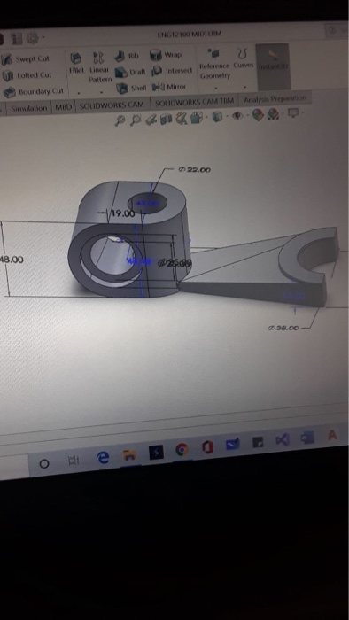 Solved solidwork drawing (step by step) you can use any | Chegg.com