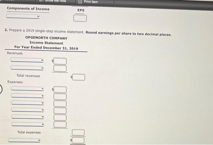 Solved Multiple-Step and Single-Step Income Statements, and | Chegg.com