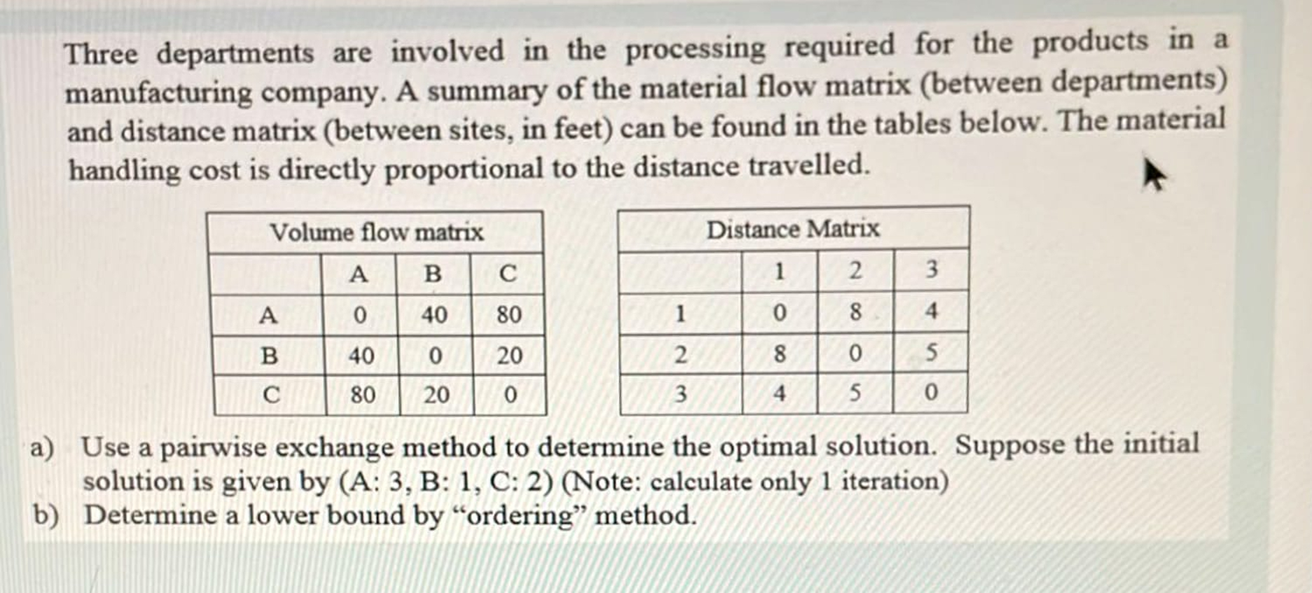 Solved Three departments are involved in the processing | Chegg.com