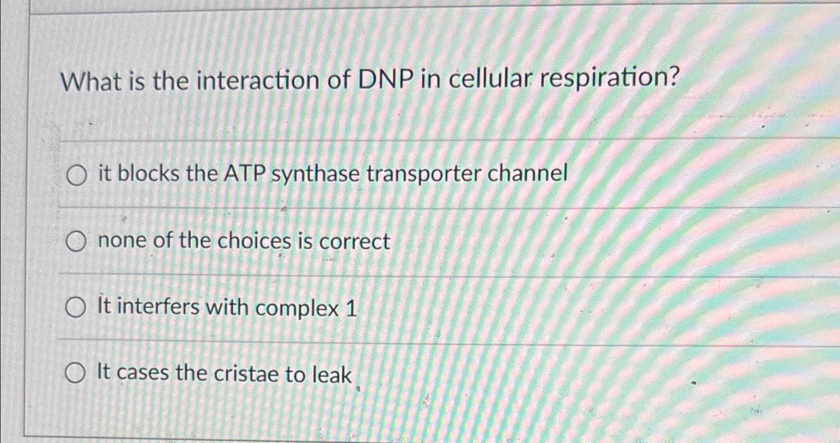 Solved What is the interaction of DNP in cellular | Chegg.com