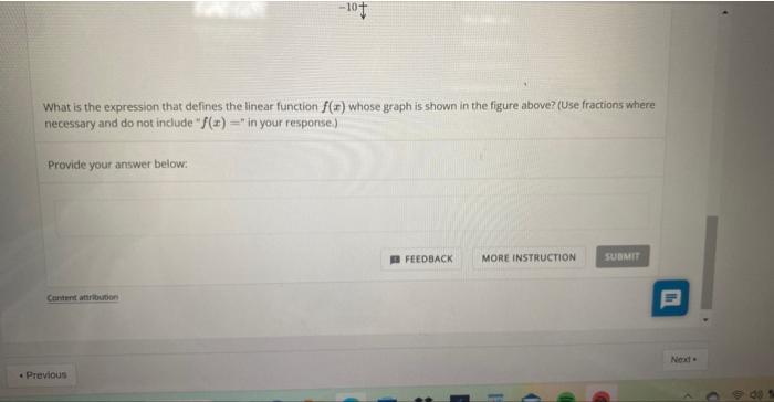 Solved what is the expression that defines a linear function | Chegg.com