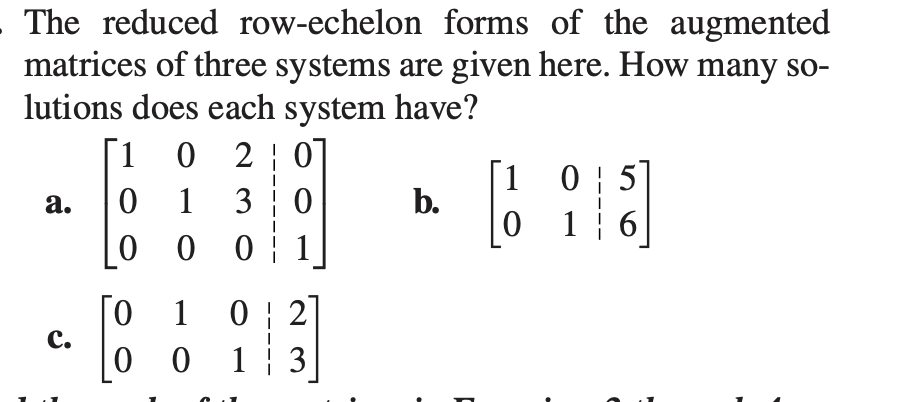 Solved The reduced row-echelon forms of the | Chegg.com