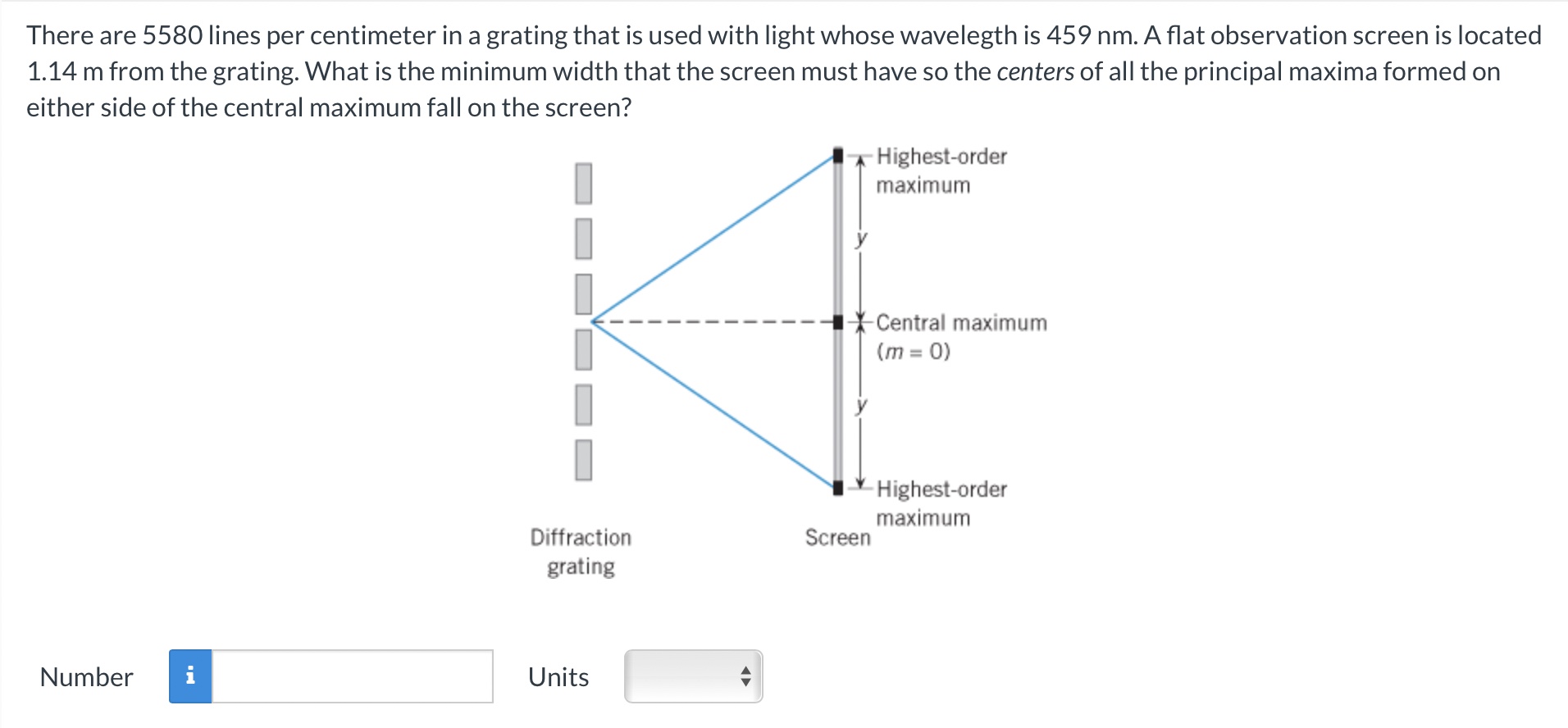 Solved There are 5580 ﻿lines per centimeter in a grating | Chegg.com