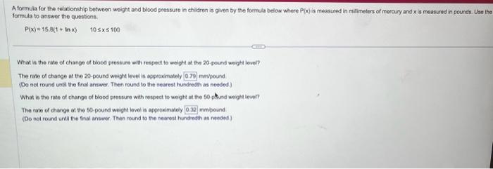 Solved A formula for the relationship between weight and | Chegg.com